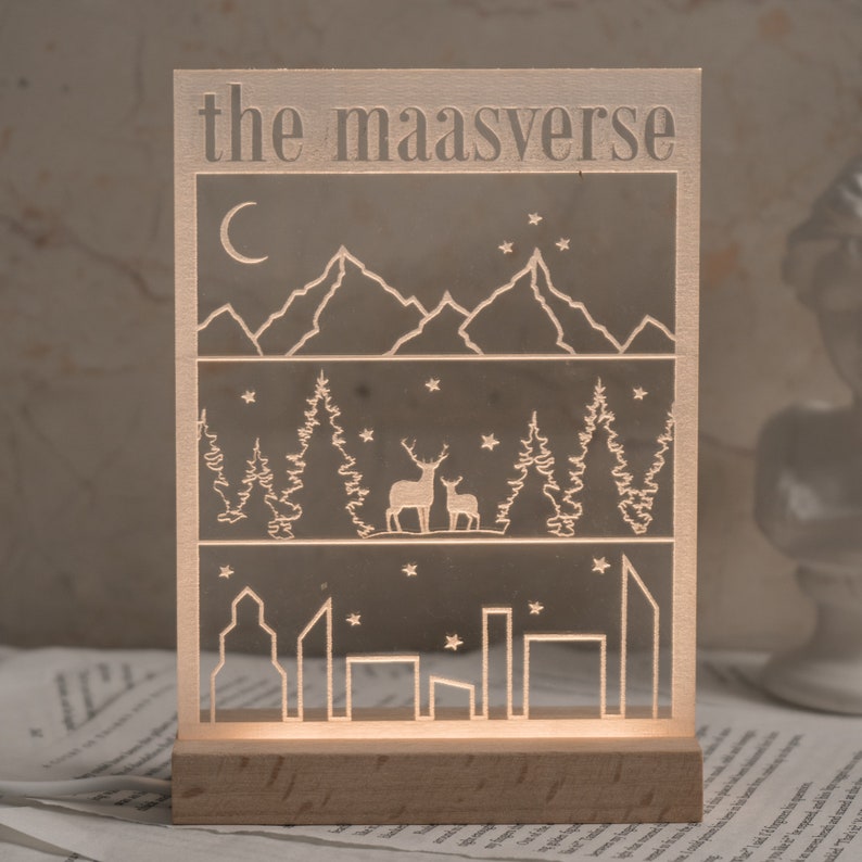 Bookish Decor With Lighted Base - Etsy