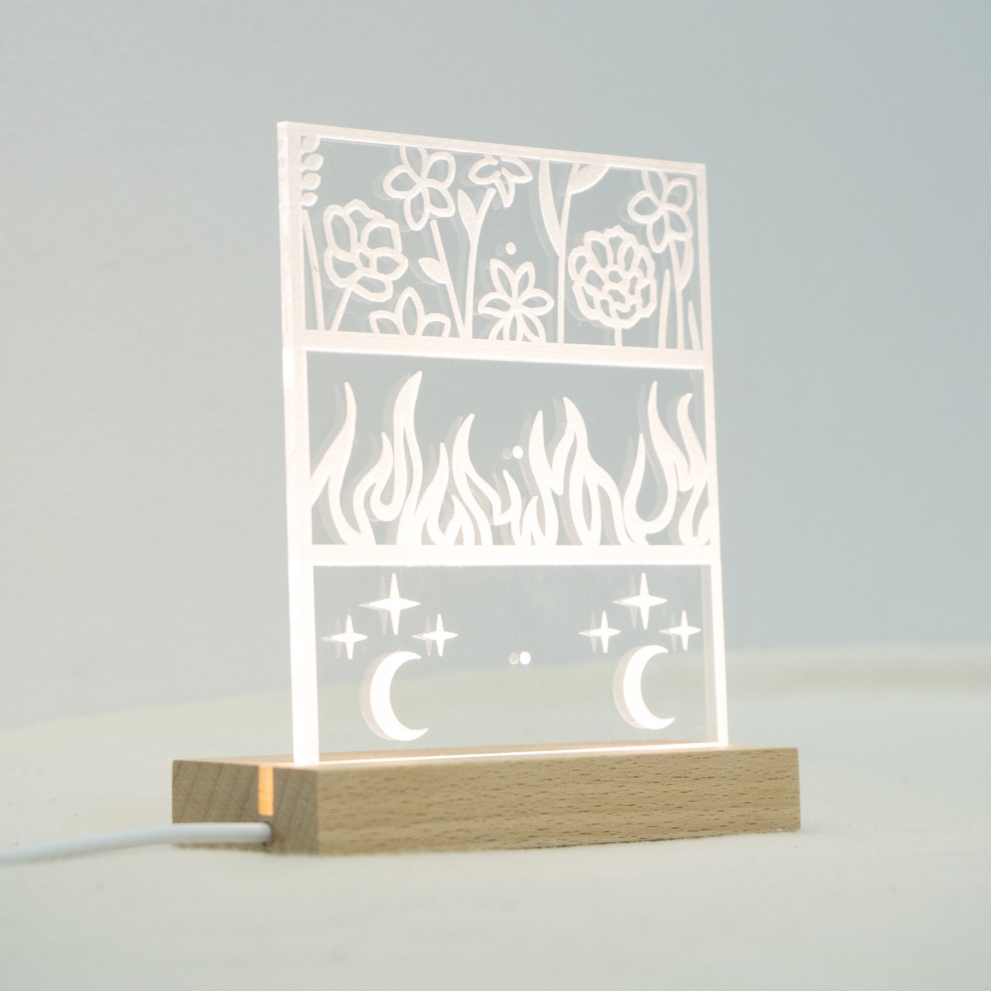 Bookish Decor With Lighted Base - Etsy