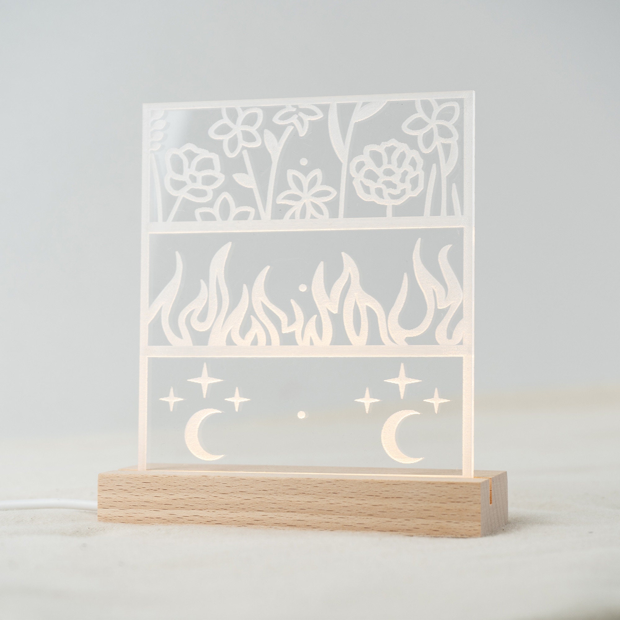 Bookish Decor With Lighted Base - Etsy