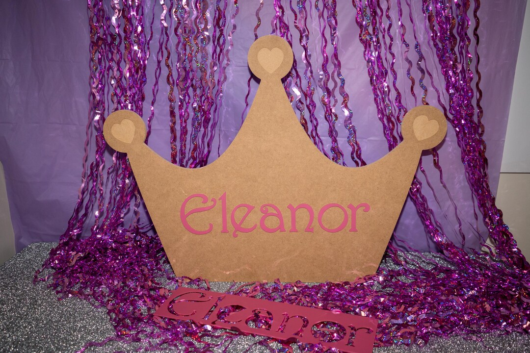 Custom Princess Crown Party Prop With Acrylic Name - Two Sizes - Etsy
