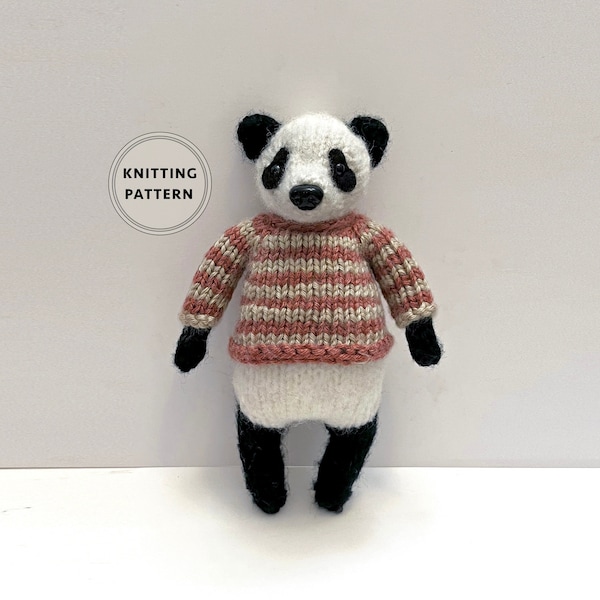 Knit Panda Pattern - Etsy
