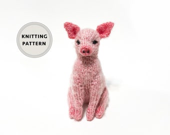 Little Pig Knitting Pattern Knitted Pig Toy Pattern Pig Amigurumi - Etsy