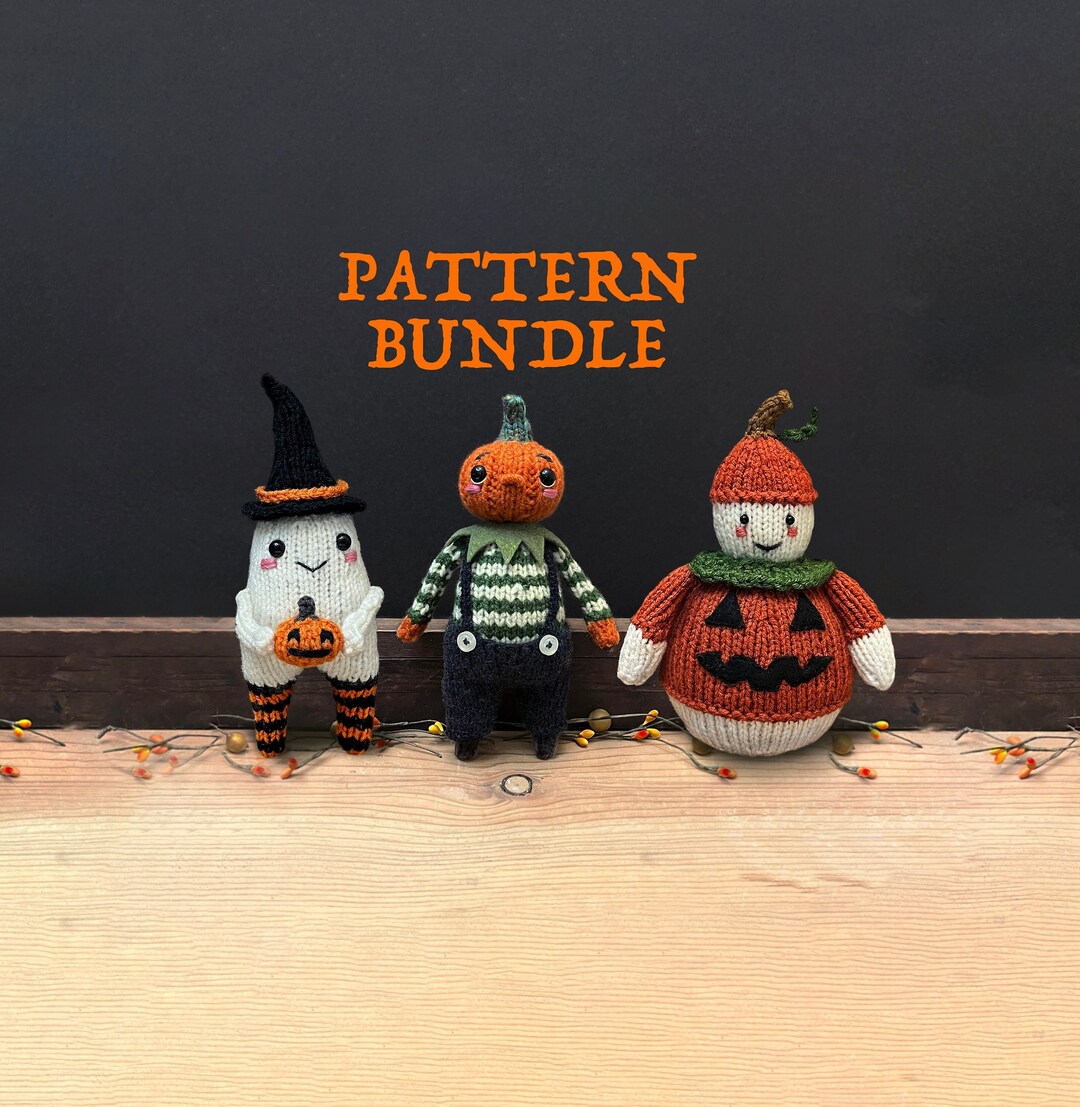 Halloween Knitting Pattern Bundle - Etsy