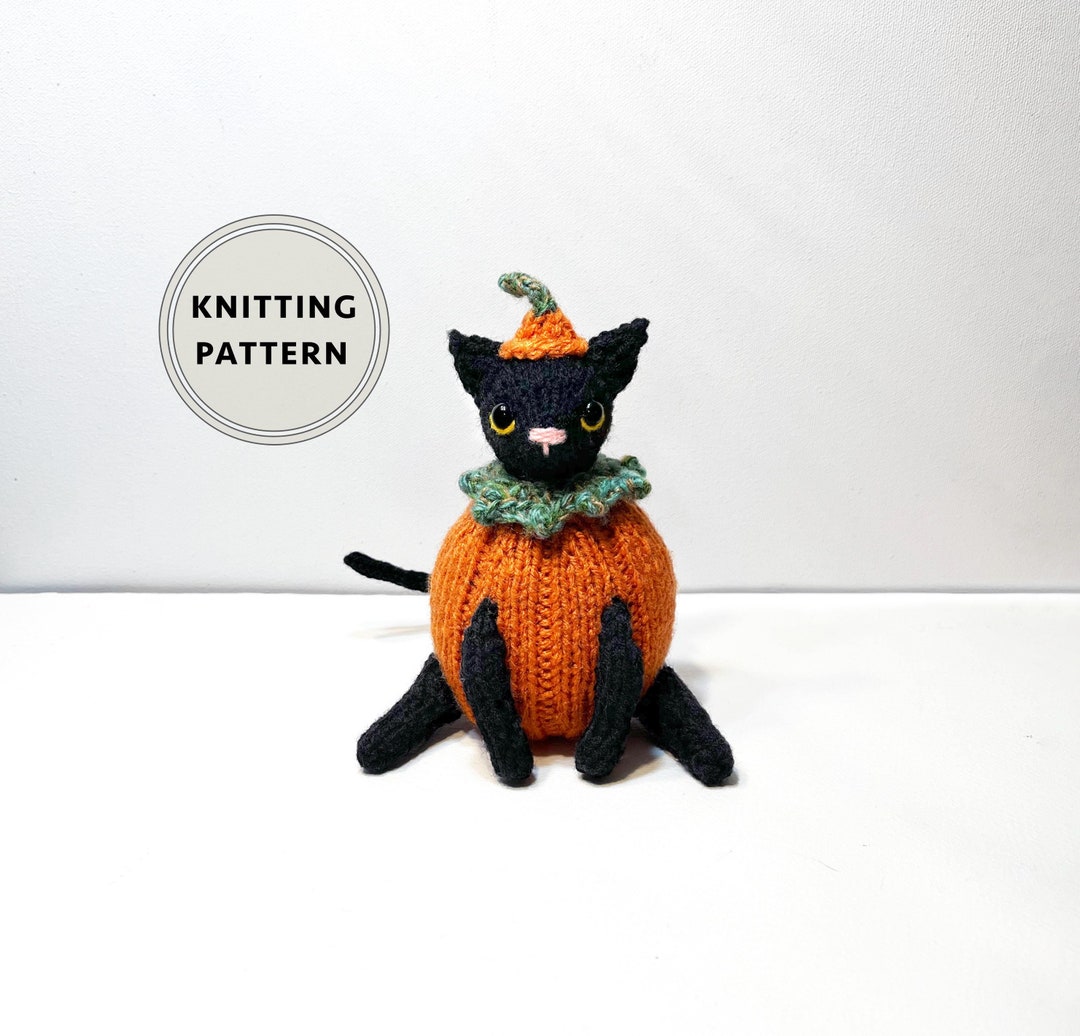 Pumpkin Cat Knitting Pattern - Etsy
