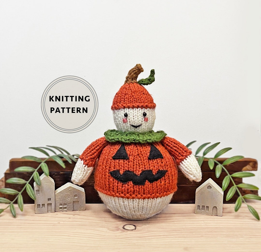 Pumpkin Ghost Knitting Pattern - Etsy