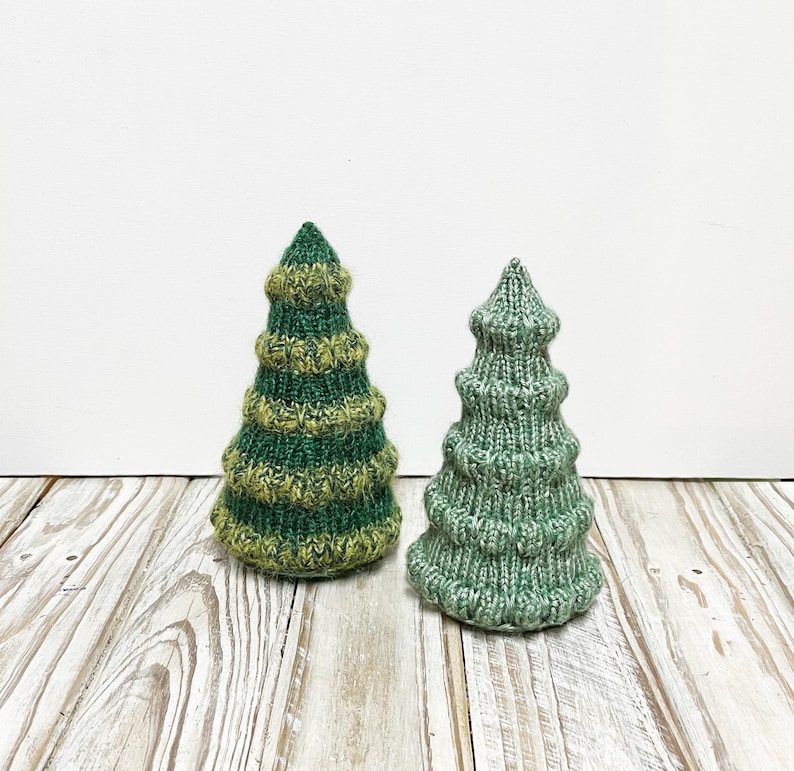 Two Christmas Tree Knitting Patterns - Etsy