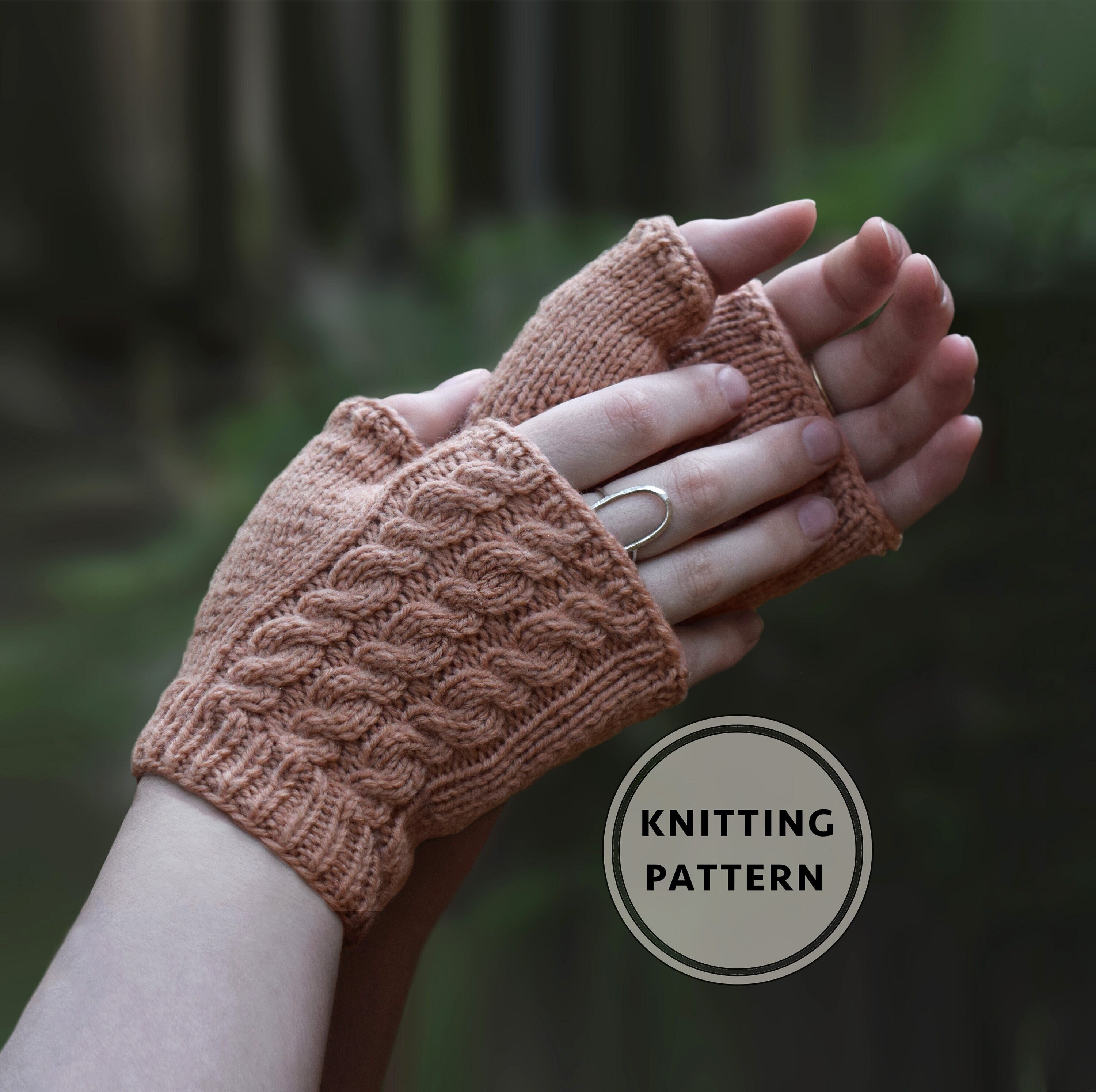 Cabled Fingerless Gloves Pattern - Etsy