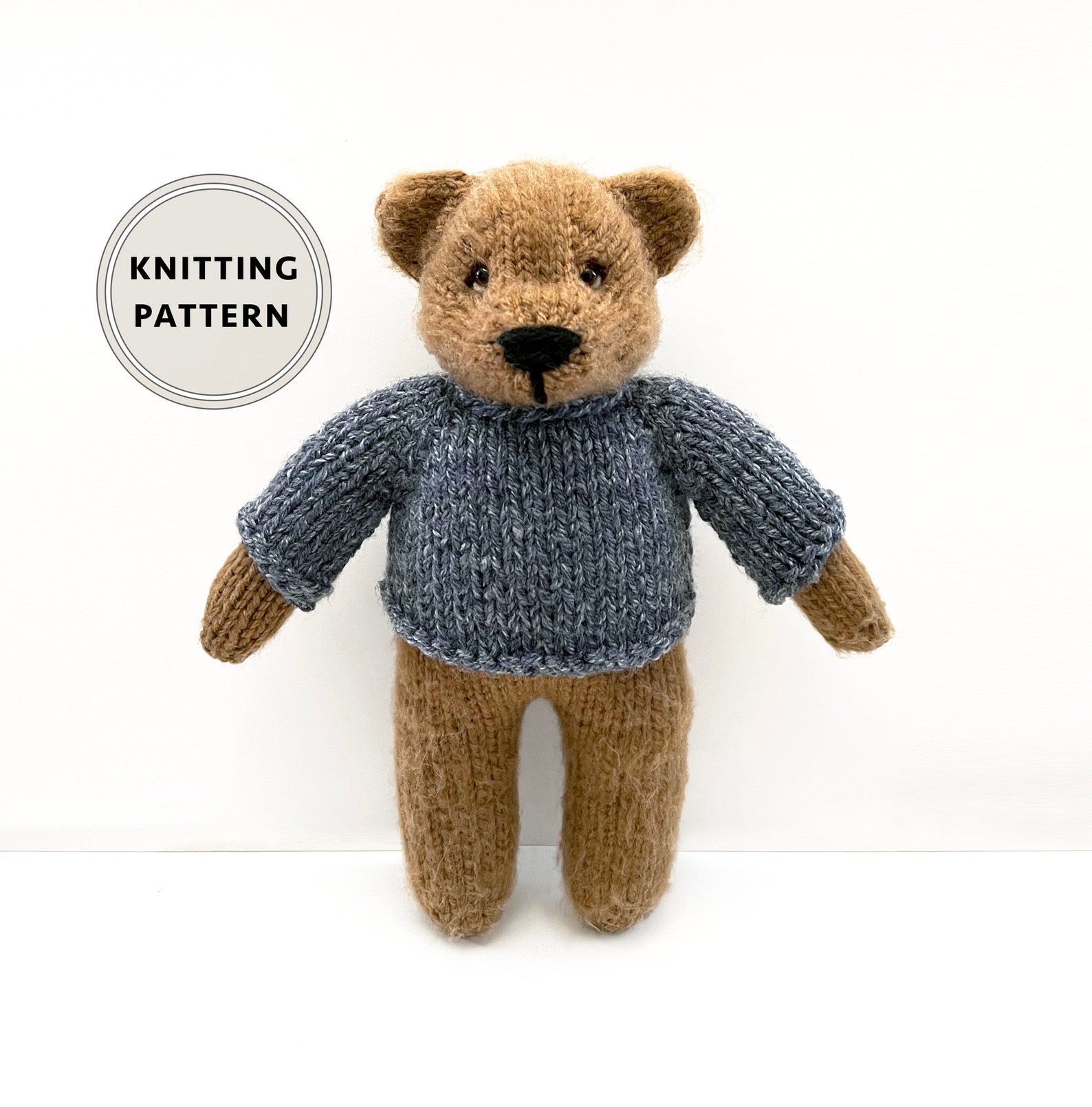 Knit Bear Pattern With Sweater - Etsy
