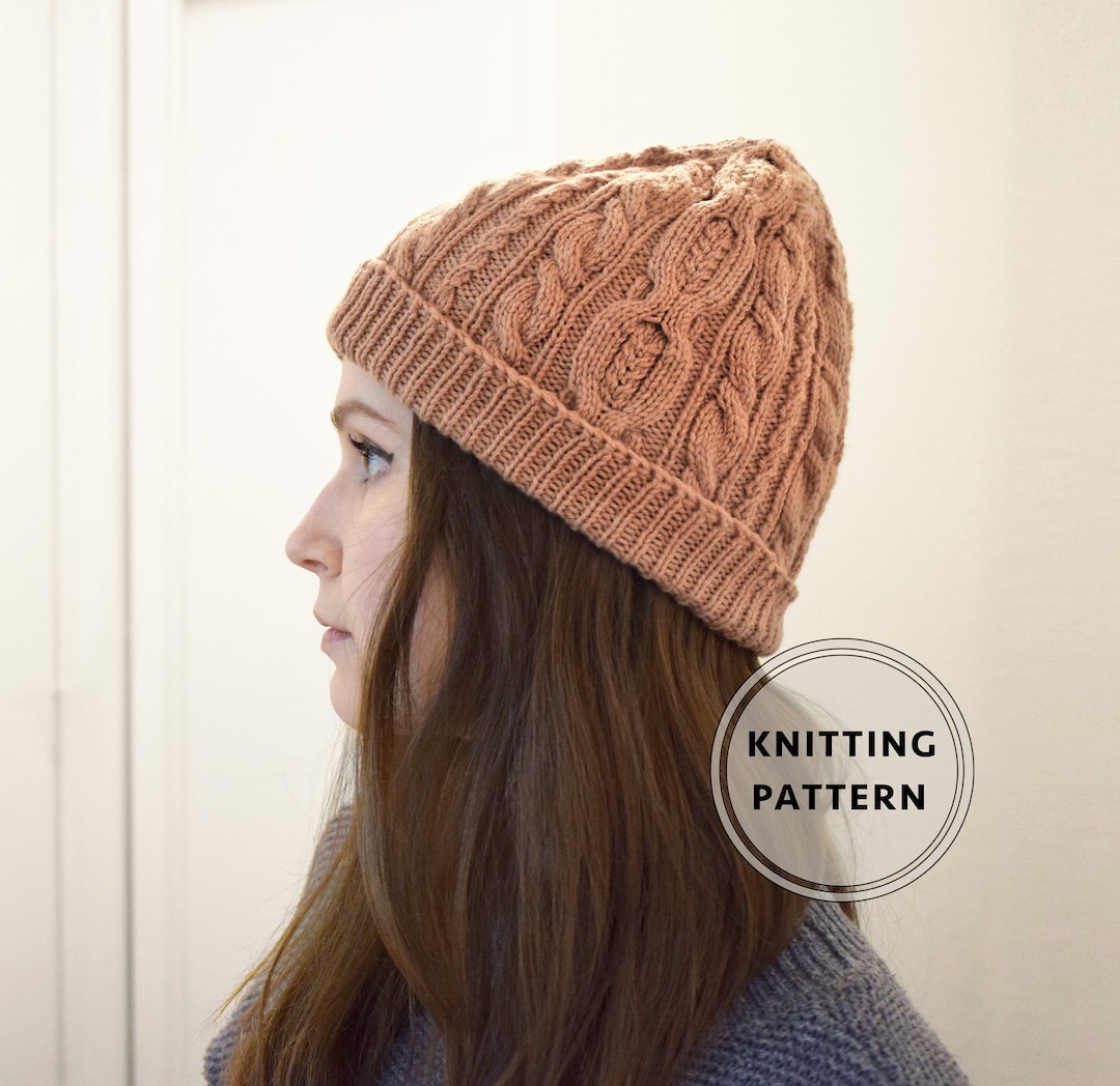 Ginger Cabled Hat PDF Pattern - Etsy