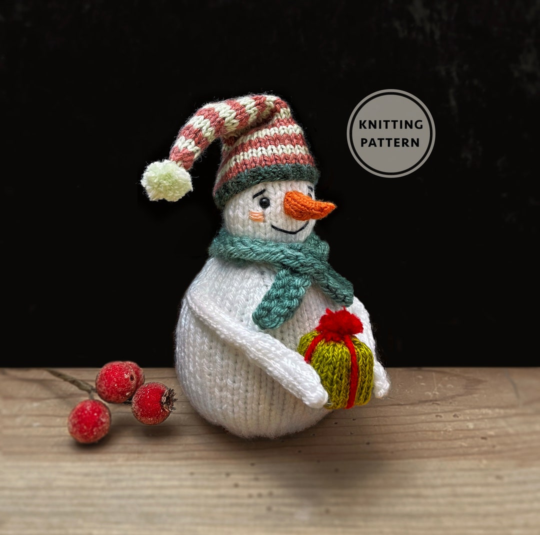 Snowman Knitting Pattern - Etsy
