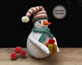 PDF Knitting Pattern Skiing Snowman Christmas Decorations - Etsy