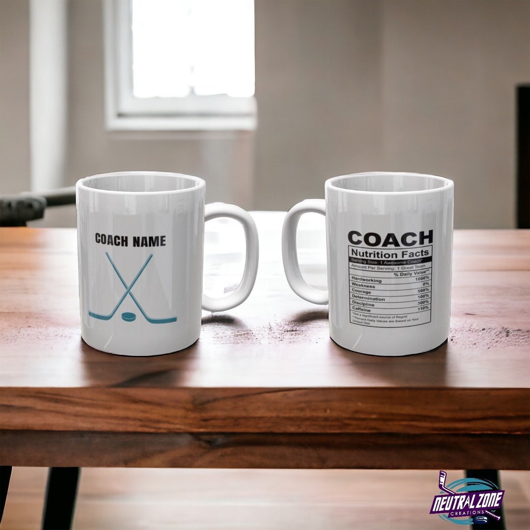 Personalized Hockey Coach Coffee Mug- the Perfect Gift to Show Your ...