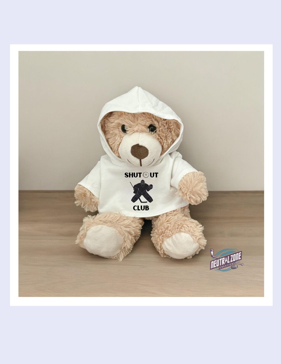 Custom Teddy Bear Hockey Gift Goalie Achievement Shutout Club Player ...