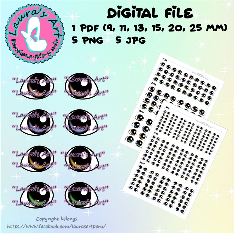 Cartoon Doll Eye Stickers - Etsy