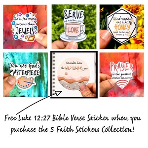 Bible Verse Sticker Faith Christian Sticker Jewels Luke 12:27 Bible ...