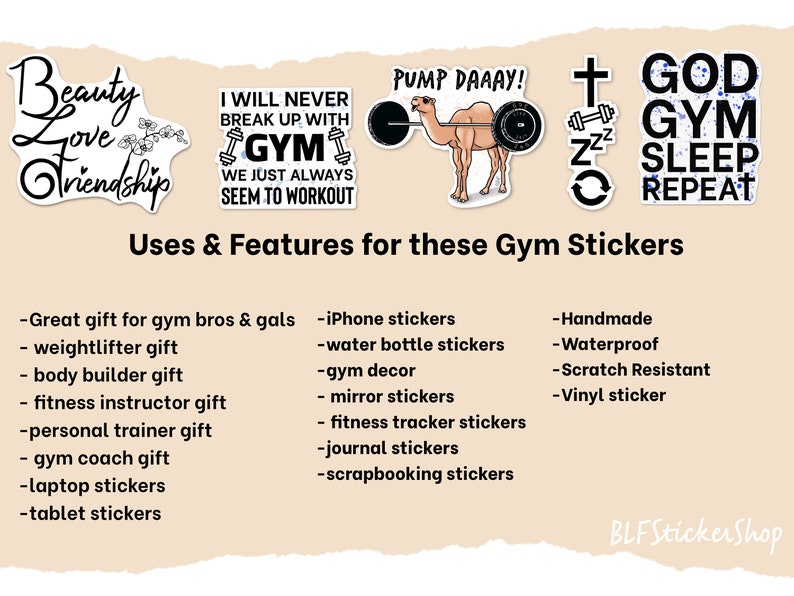 Funny Workout Sticker, Gym Sticker, Fitness Sticker, Weightlifter ...