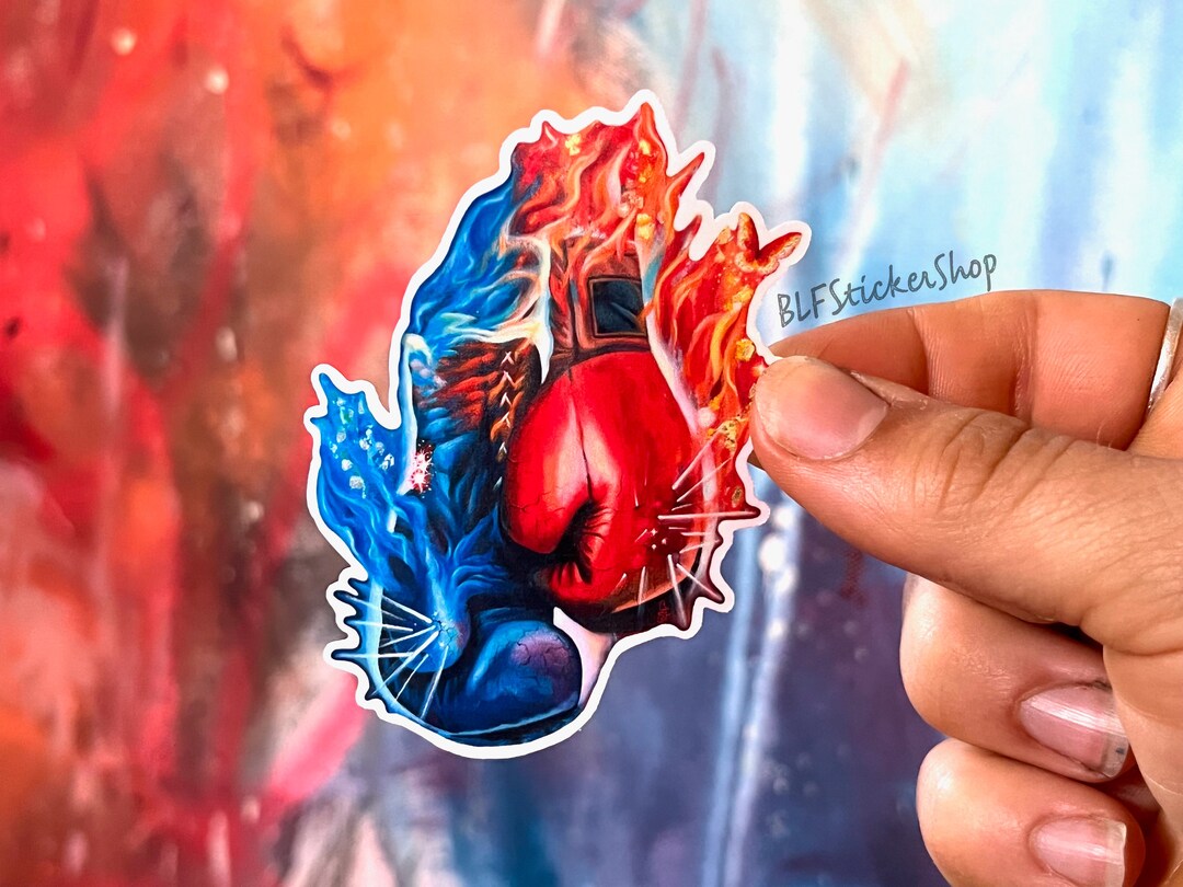 Boxing Gloves Sticker, Boxing Gym Decal, Boxing Gift, Water Bottle ...