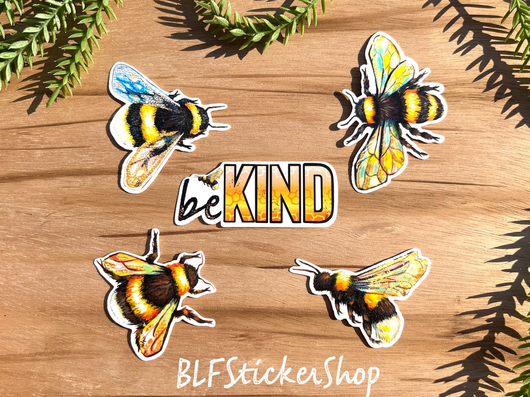 Bee Sticker Set Be Kind Sticker Honey Bee Party Decor Bee Theme Gift ...