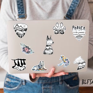 Dog Paw Print Sticker Beach Girl With Dog Vinyl Sticker Dog Mom Sticker ...