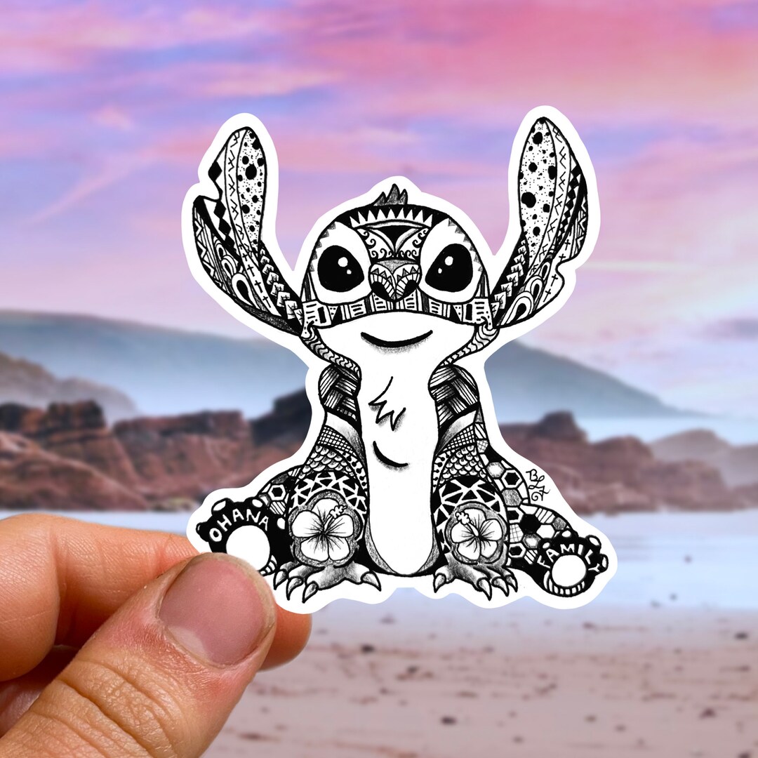Stitch Sticker Polynesian Hawaiian Stickers Tribal Hawaii Sticker Vinyl ...