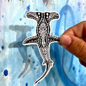 Hammerhead Shark Sticker Polynesian Tribal Hawaiian Sticker 808 Hawaii ...