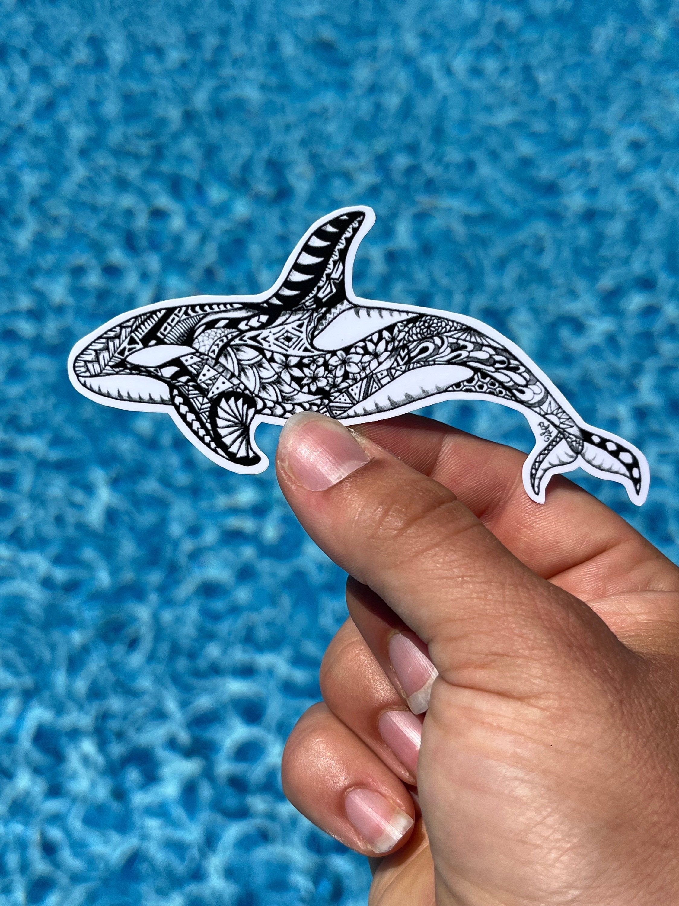 Orca Sticker Killer Whale Decal Polynesian Tribal Hawaiian Sticker 808 ...