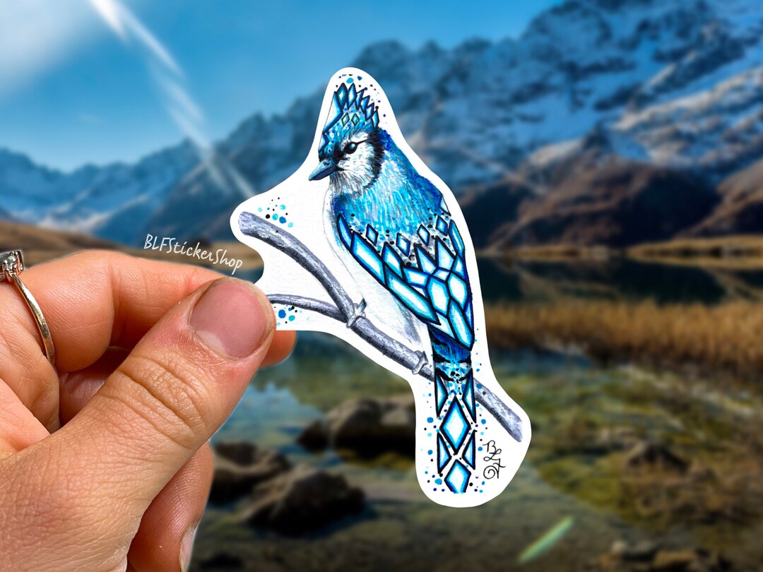 Blue Jay Sticker Blue Bird Sticker, Bird Stickers, Bird Watching ...
