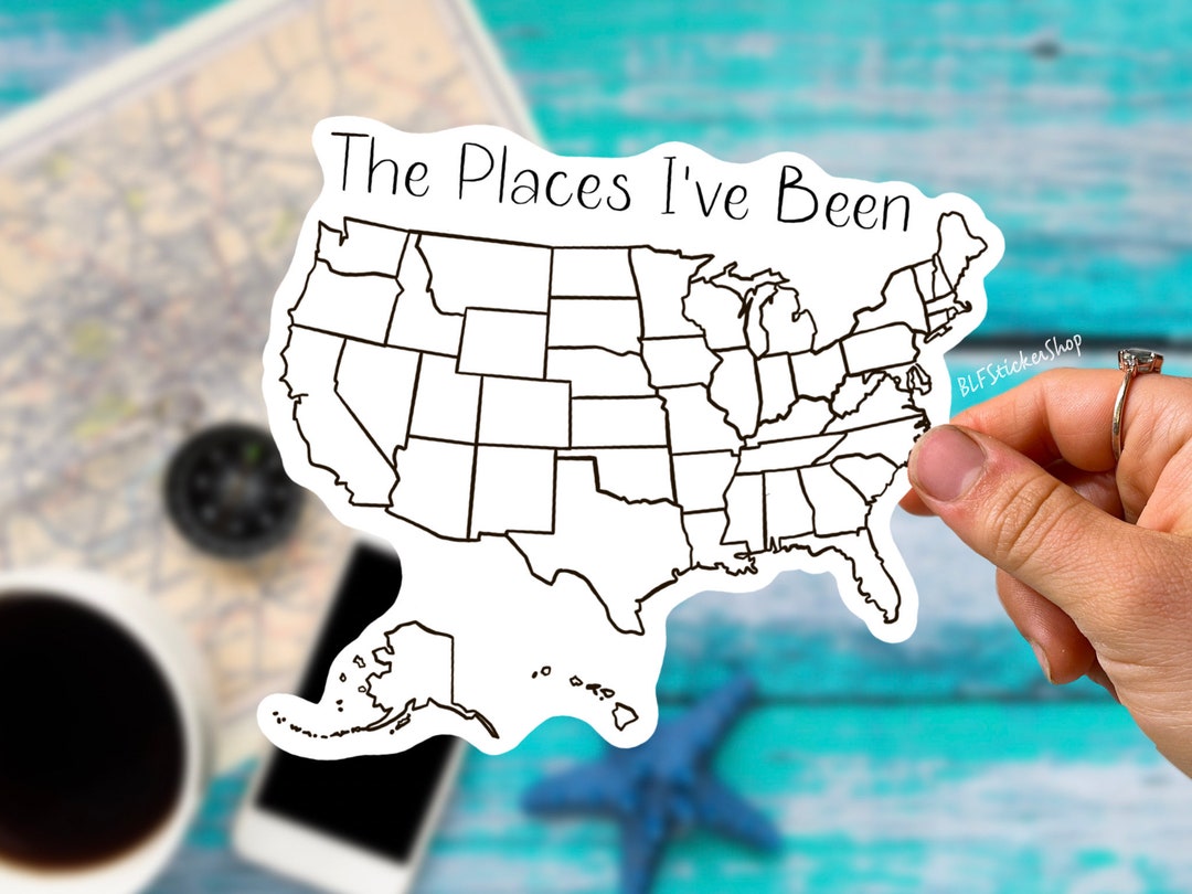 United States Sticker Places I’ve Been USA Decal Color in the States ...
