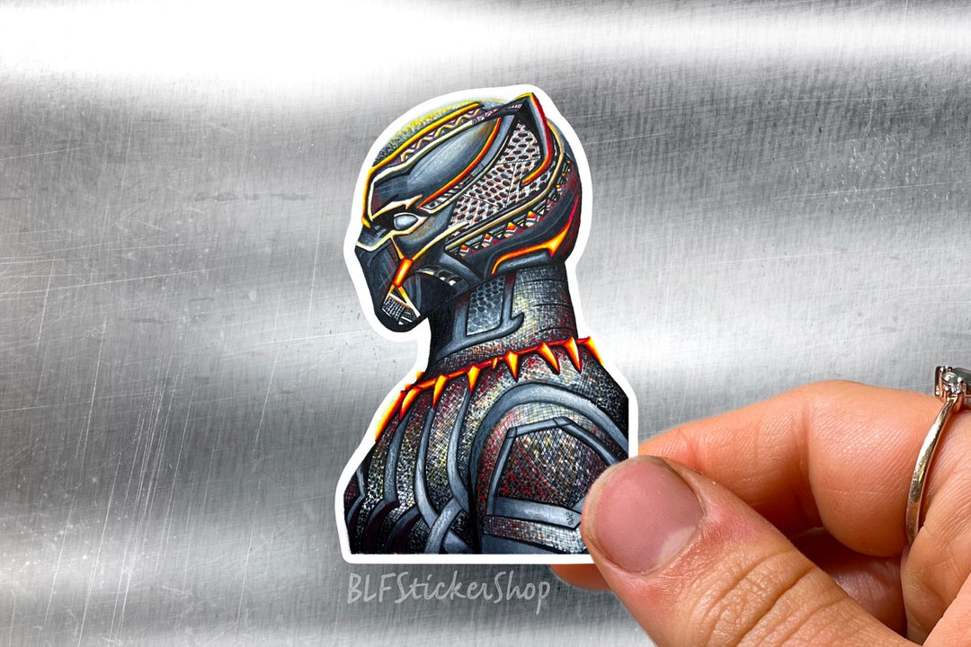 Black Panther Sticker, Wakanda Forever Vinyl Sticker for Water Bottle ...