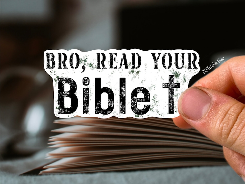 Bro Read Your Bible Sticker Bible Decal Faith Sticker Decal Christian ...