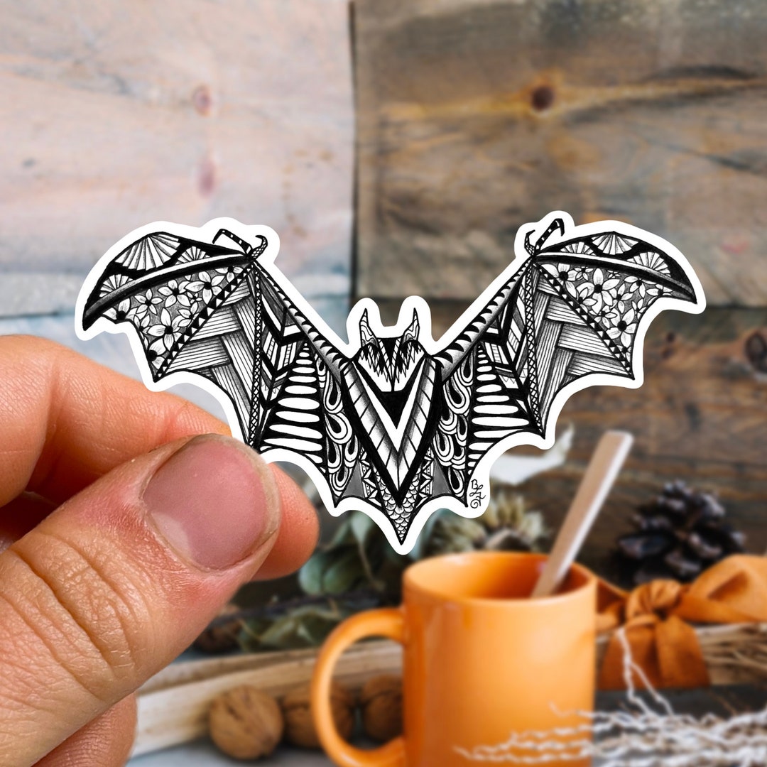 Cute Halloween Bat Stickers Halloween Sticker Bat Art Limited Edition ...