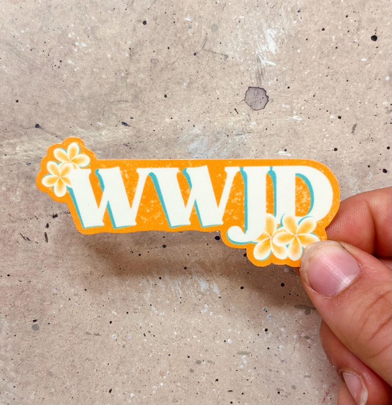 What Would Jesus Do Sticker WWJD Bible Decal Faith Sticker Decal ...