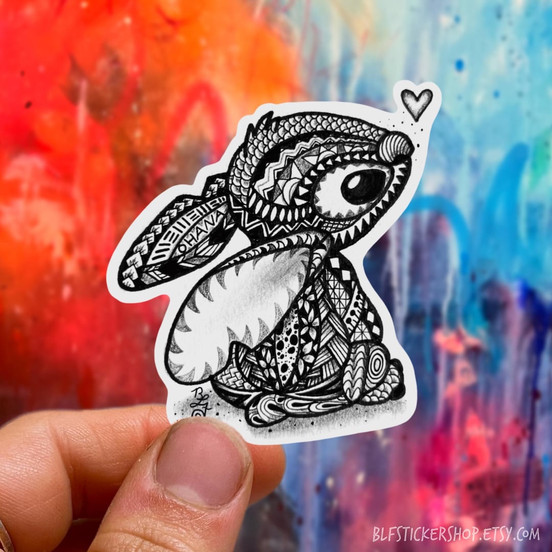Cute Stitch Sticker Polynesian Hawaiian Stickers Tribal Hawaii Sticker ...