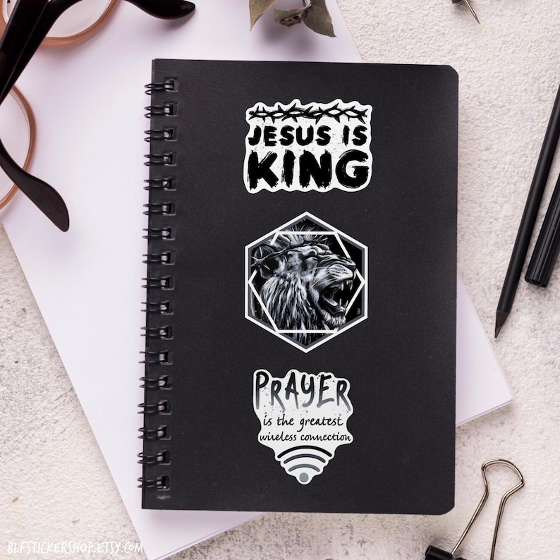 Jesus is King Sticker | Bible Stickers | Jesus Stickers Waterproof ...