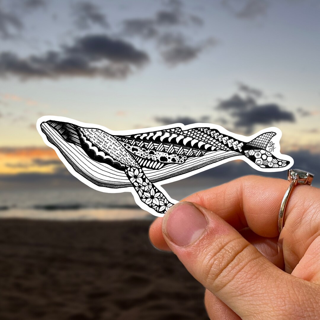 Humpback Whale Sticker Polynesian Tribal Hawaiian Stickers 808 Hawaii ...