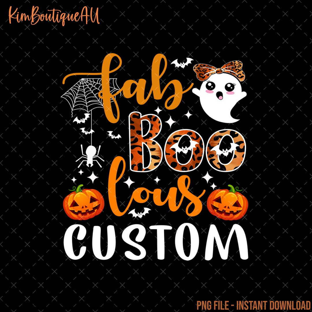 Faboolous Custom Halloween Png Cute Faboolous Png Custom - Etsy