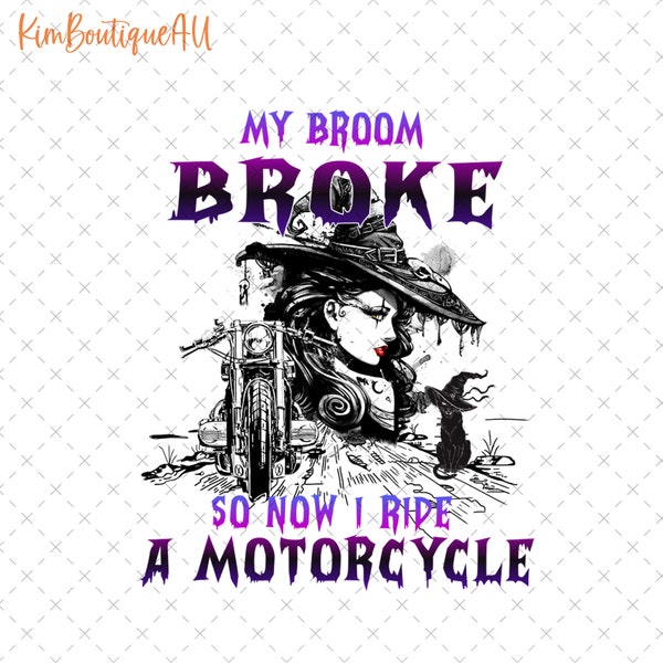 Witch on a Motorcycle - Etsy