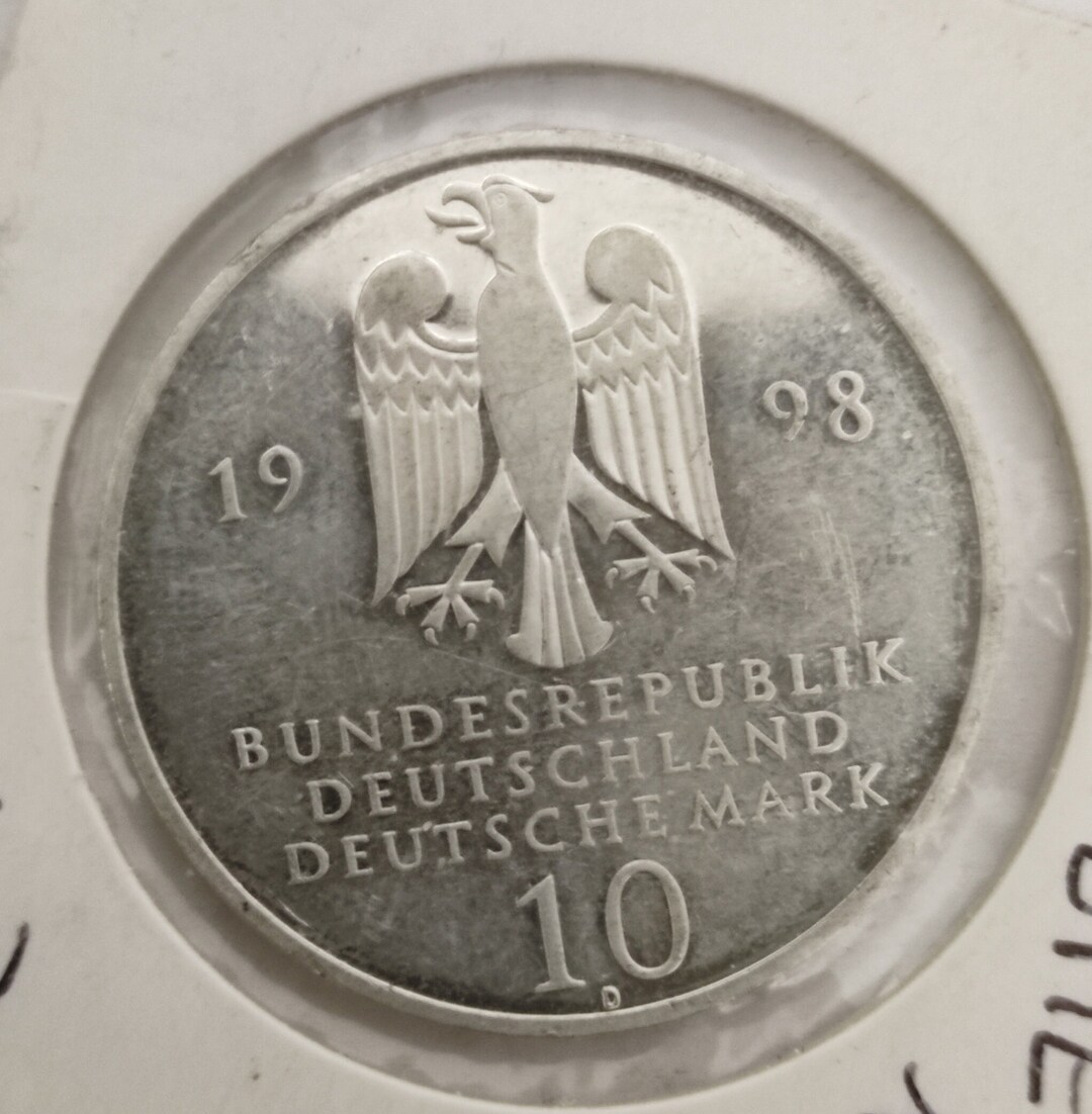 FRG German Federal Republic 10 Mark in Silver 1998 300 Years - Etsy