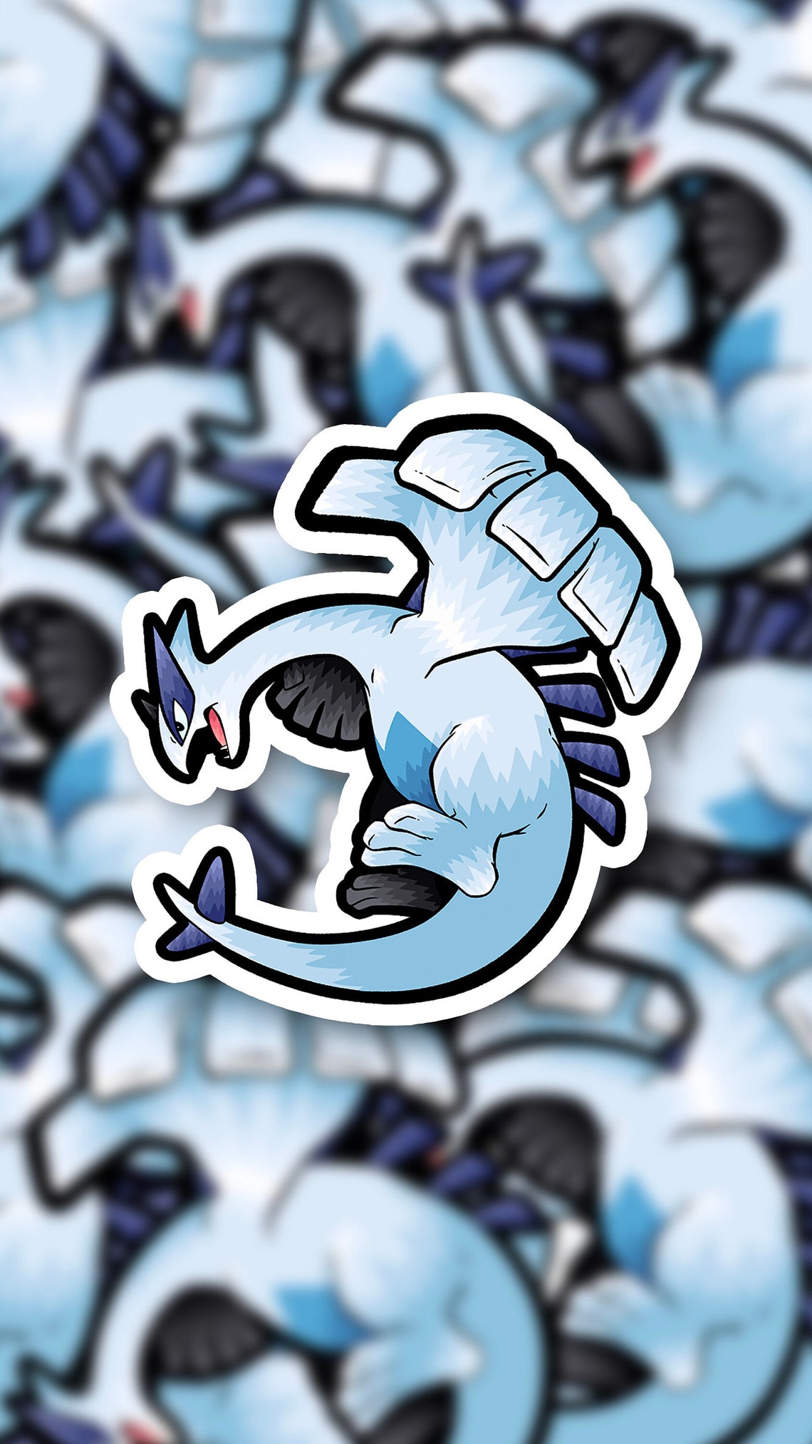 Lugia Stickers Pokemon XD Gift Vinyl Waterproof Glossy Holographic ...