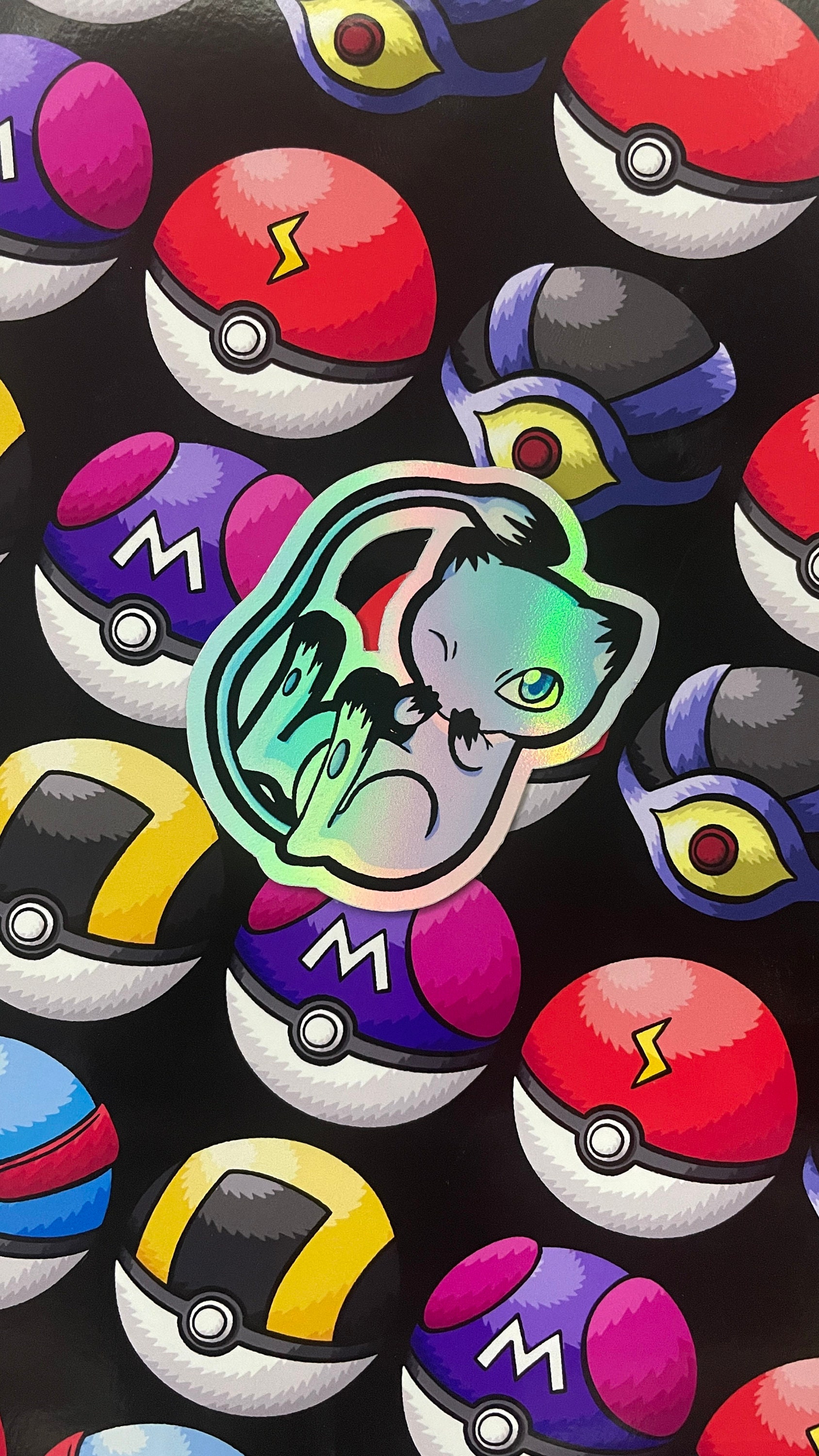 Mew Sticker Pokemon Kawaii Stickers Gift Vinyl Waterproof Glossy ...