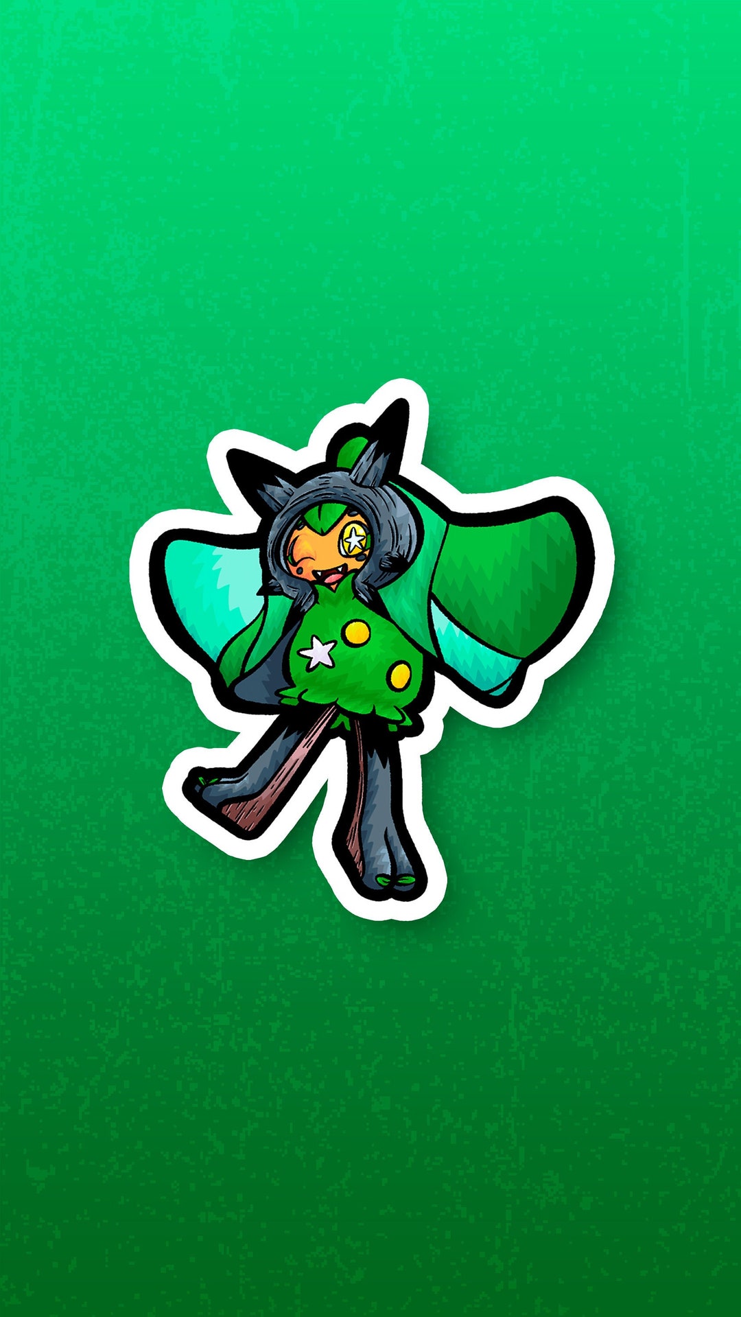 Ogerpon Magnet Pokemon Kawaii Stickers Gift Vinyl Waterproof Glossy ...