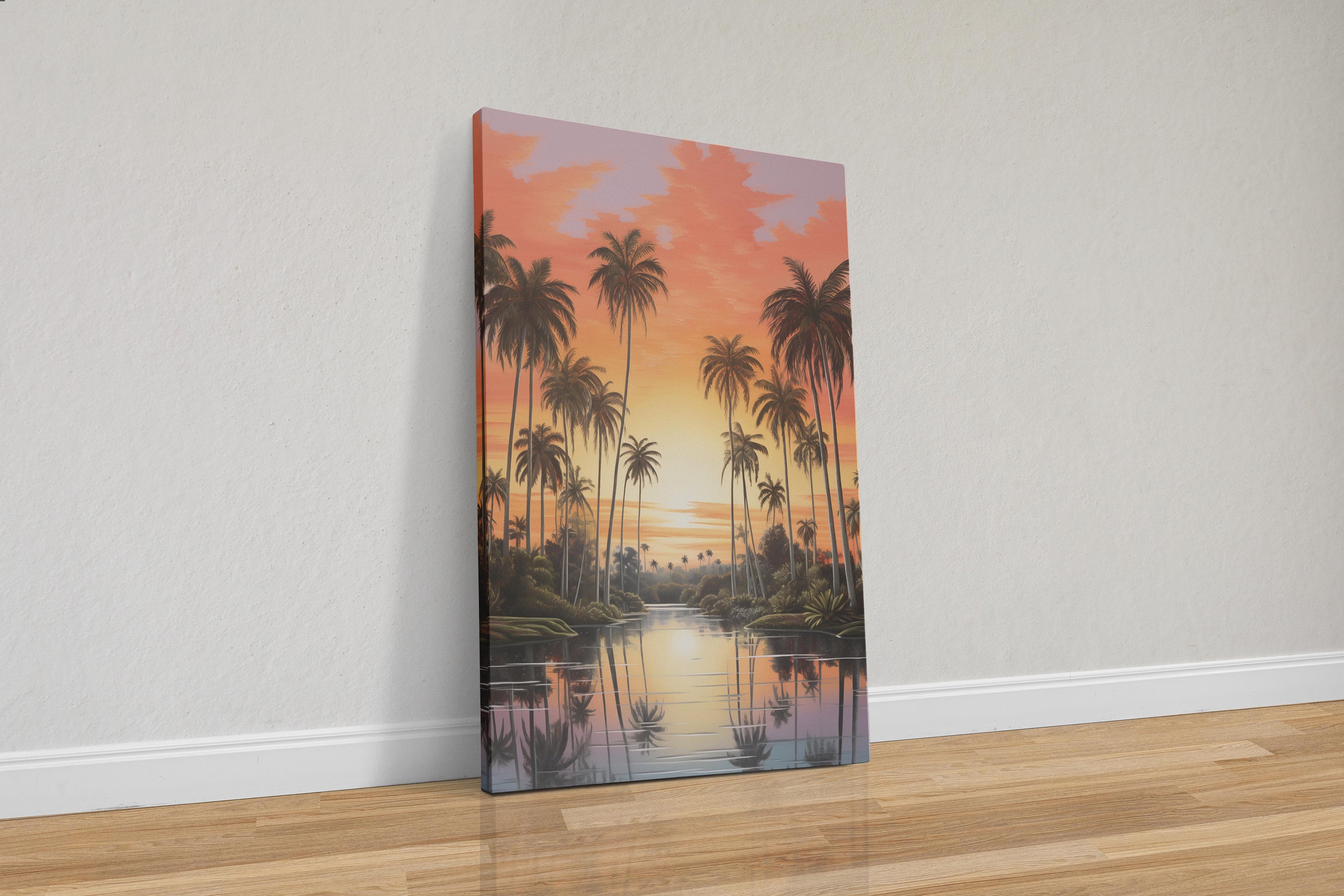 Miami Beach Art, Sunset Background, Ocean Art Work, Beach Art Work ...
