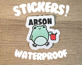 Commit Arson Frog Sticker - Etsy