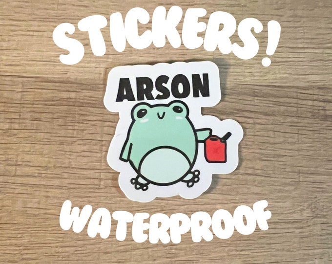 Commit Arson Frog Sticker - Etsy