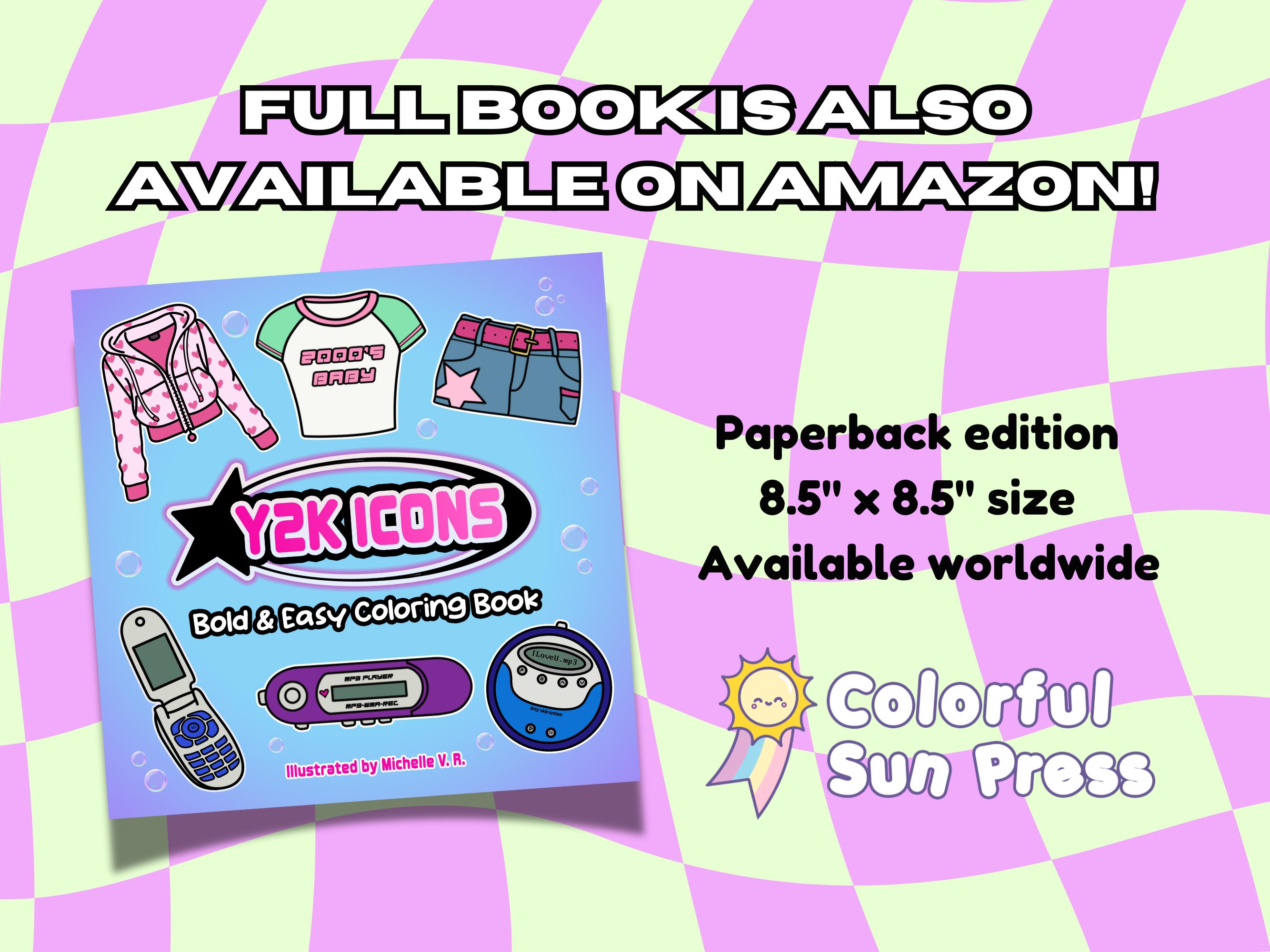 Y2k Fashion Coloring Pages, 10 Adult Coloring Pages, Printable Coloring ...