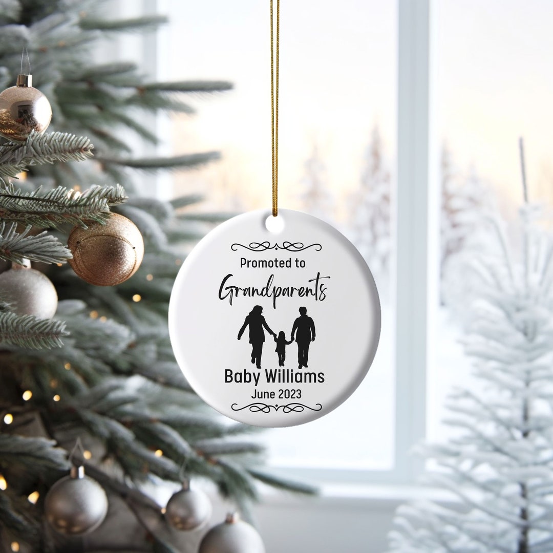 Personalized Grandparents Christmas Kids Custom Names Ornament - Etsy