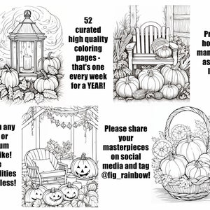 Instant Download | Coloring Book Autumn Fall Lovers Pages Art Adults ...