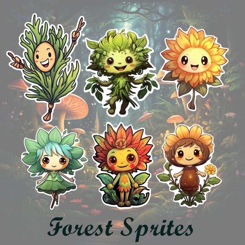 Mini Stickers Forest Sprites Forest Dwellers Fairies Fae for Phone Case ...
