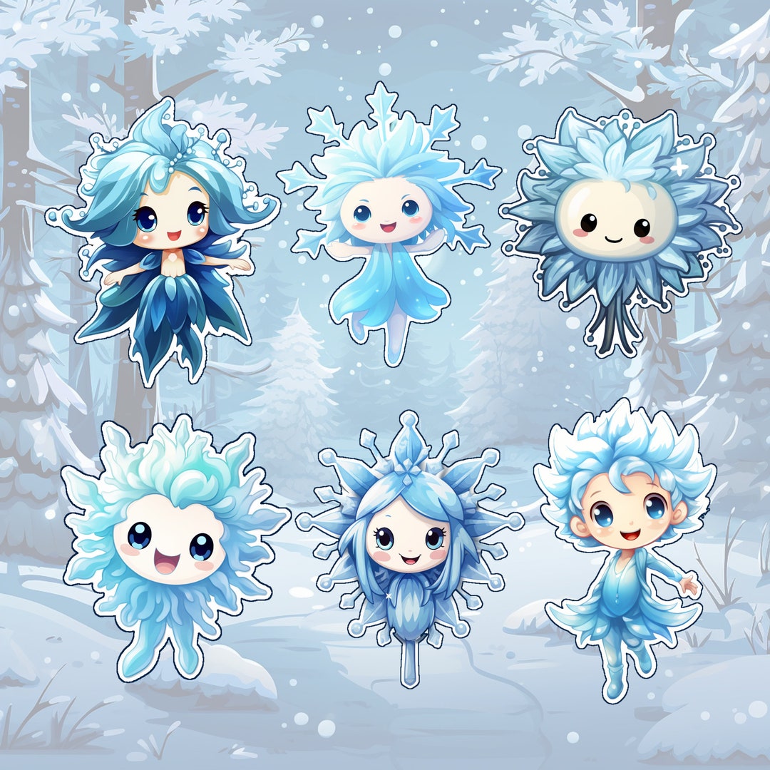 Mini Stickers Winter Forest Sprites II Frosty Forest Dwellers Fairies ...