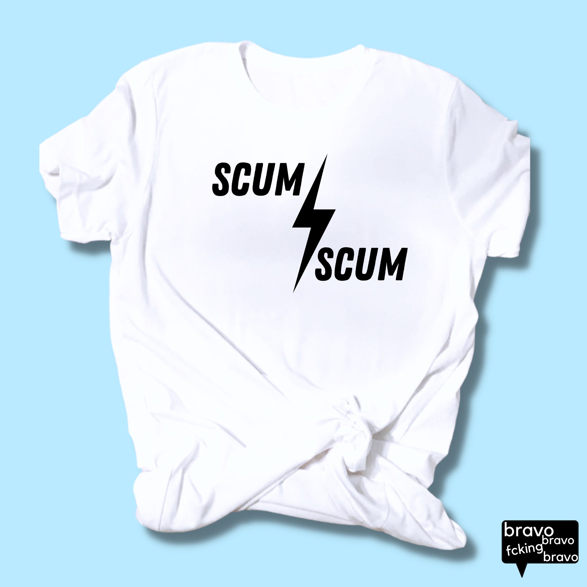 Scum Scum Lightning Bolt Soft Style Tee Ll VPR Merch Ll Bravo - Etsy